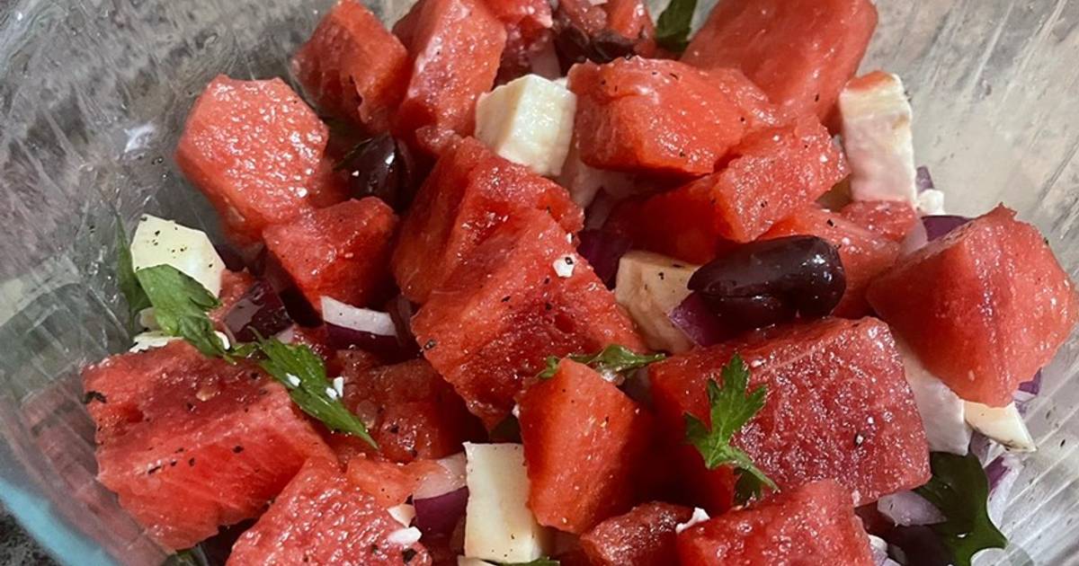 22 εύκολες και νόστιμες σπιτικές συνταγές για σαλάτα με καρπούζι - Cookpad
