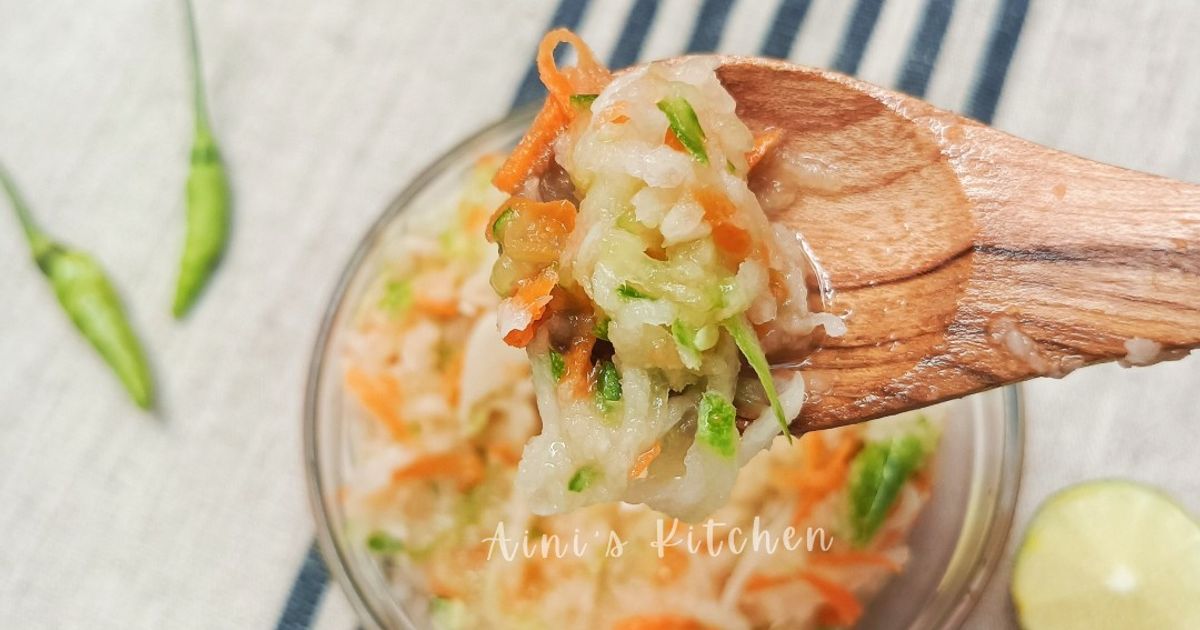 Resep Rujak Serut Bengkoang, Timun Dan Wortel oleh Aini's Kitchen - Cookpad