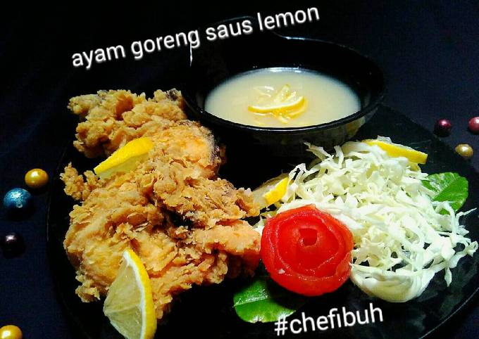 Resep Ayam goreng saus lemon oleh pawone_ ibuh - Cookpad