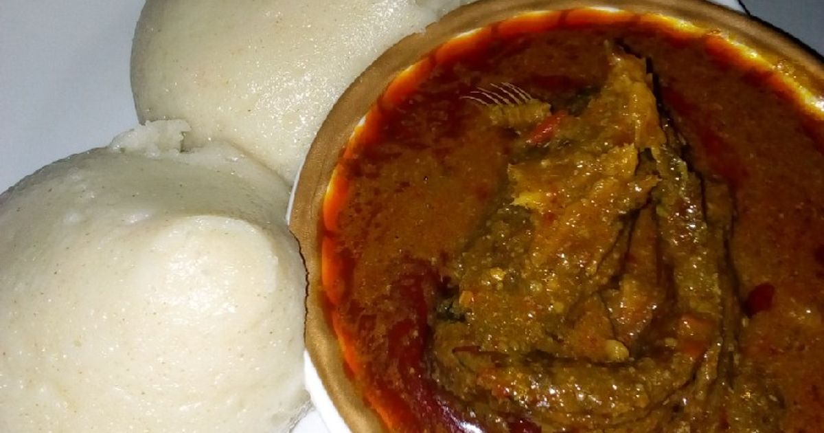 Tuwon Semovita Da Miyan Bushashshen Kubewa Recipe by Zeesag Kitchen ...