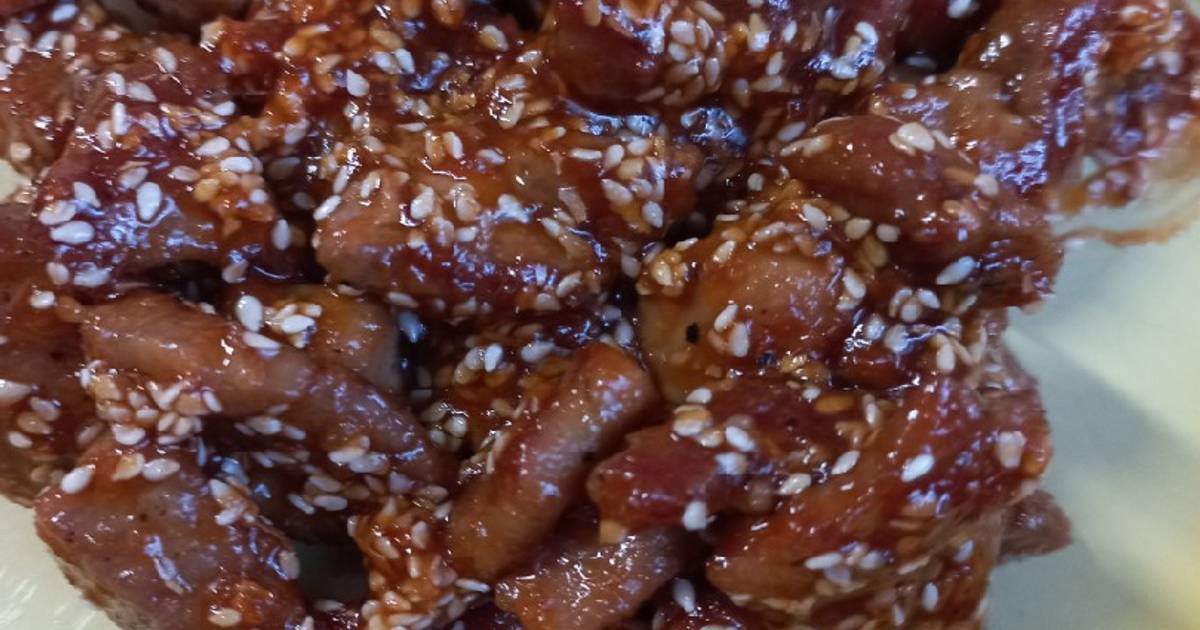 Sweet and Spicy Pork tapas Recipe by Sean Strydom - Cookpad