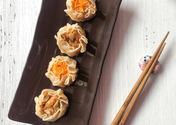 Resep 326. Dimsum Siomay Ayam Udang (Toping Wortel dan Jamur Kancing ...