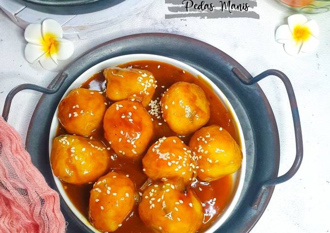 Resep Bakso Ikan Pedas Manis oleh Vicky Ummu Zahra - Cookpad