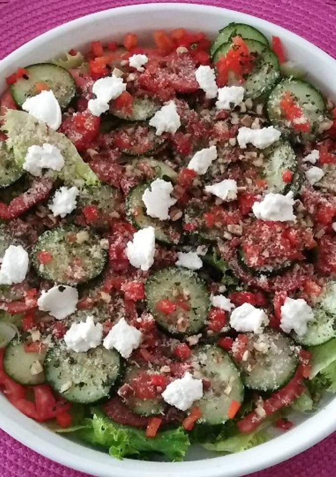 Ensalada fresca con ricota fresca Receta de Rosa Repetto- Cookpad