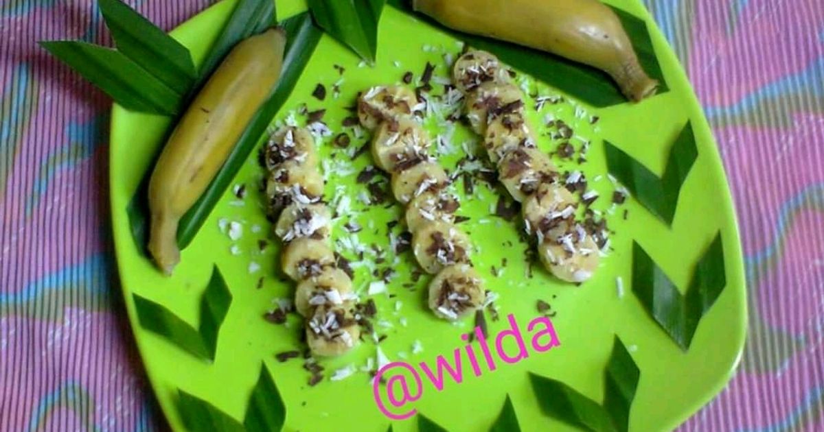 Resep Res Pis(pisang Rebus) Bertabur Keju Coklat oleh Wilda Y - Cookpad