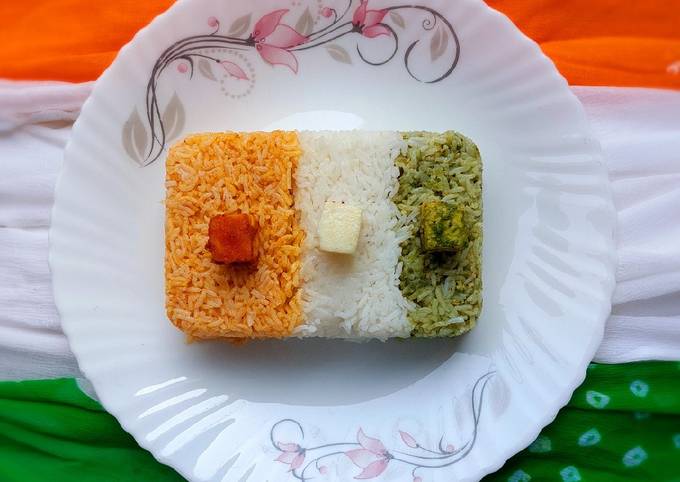 Tiranga rice Recipe by Kajal Pavagadhi - Cookpad