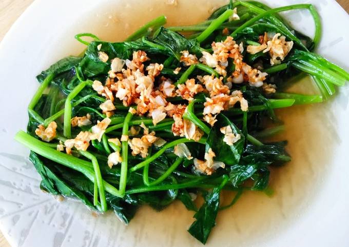 Resep Tumis bayam bawang putih oleh mommyhaikal - Cookpad