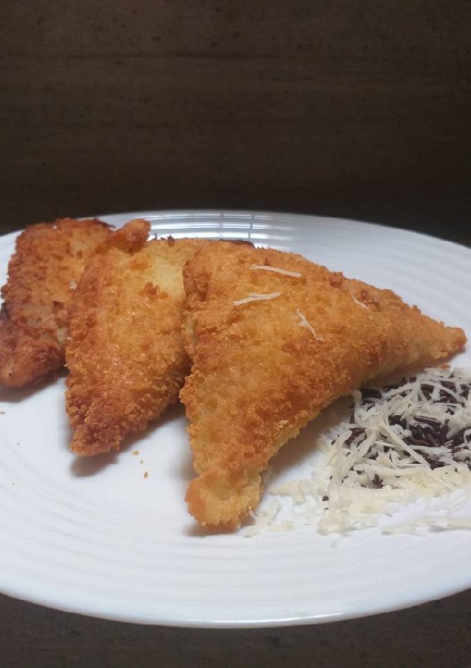 Resep 14. Roti tawar goreng isi pisang coklat keju oleh Mami Benjo ...