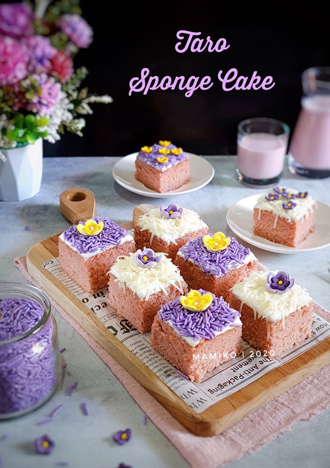 Resep Taro Sponge Cake oleh FANY - Cookpad