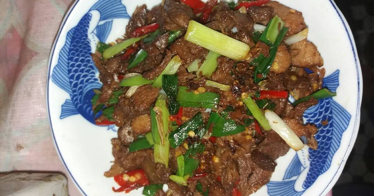 Resep Daging Sapi Chau Daun Bawang (Chong Pao Niu Rou) oleh Inggit ...