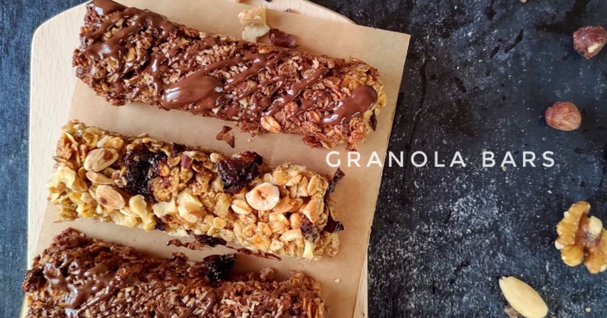 Resep Granola Bars (2 Rasa) oleh Vita Jaurina - Cookpad
