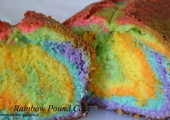 Rainbow Pound Cake Recipe By Shobana Arunkumar Cookpad