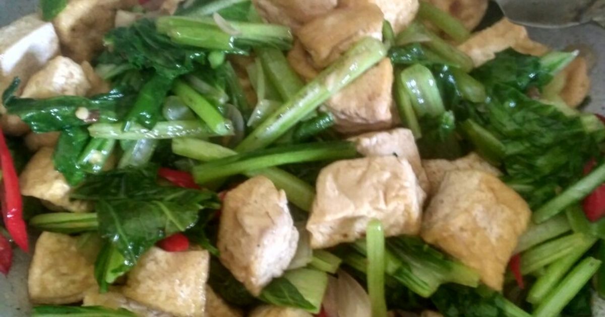 Resep Sawi Hijau Dan Tahu Oseng oleh arlinapw - Cookpad