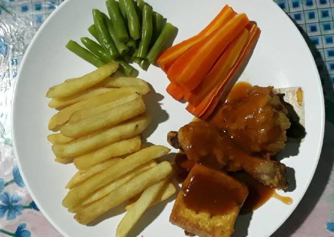 Resep Steak Ayam Tahu Saus Tiram oleh HerlinaCs Lim - Cookpad