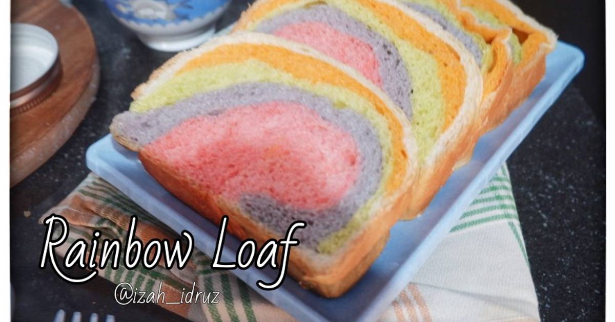 Resep Rainbow Loaf (Roti tawar pelangi) oleh Nola Cakery (Izah) - Cookpad