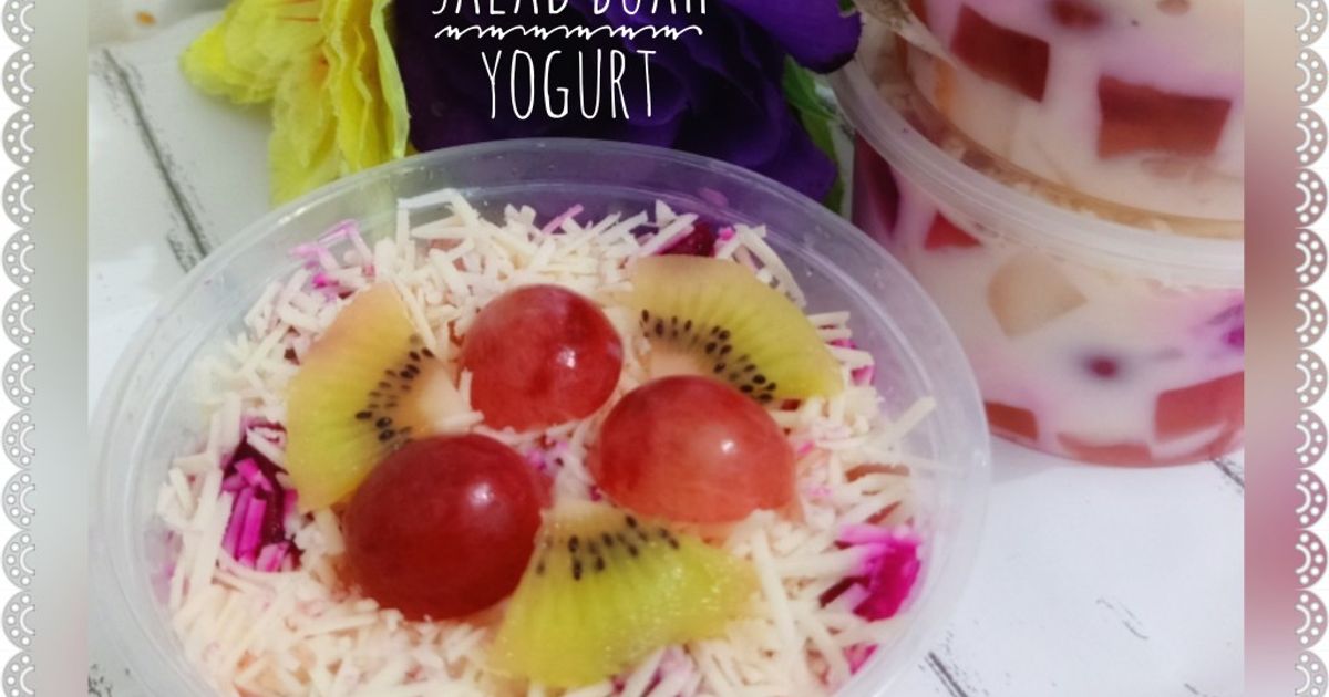 Resep salad buah yoghurt rumahan enak dan mudah - Cookpad