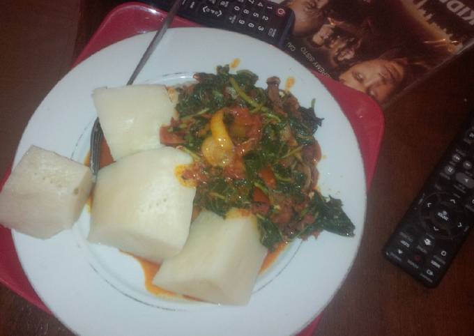 White yam and beef vegetable Recipe by Recheal Chibuoke - Cookpad