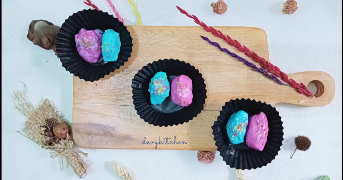 Resep 517. Kurma Keju Coklat Blueberry 💙 Taro 💜 & Mix 💙💜 oleh Devin ...