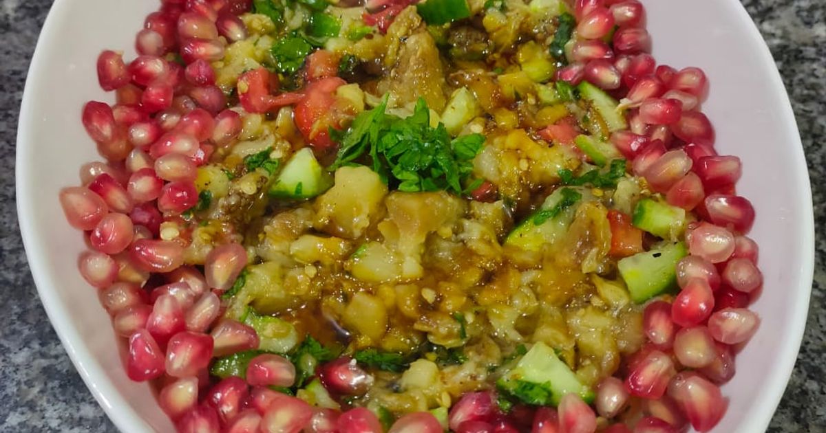 Salatet El Raheb (Eggplant Salad) Recipe By As Maa Es Mat