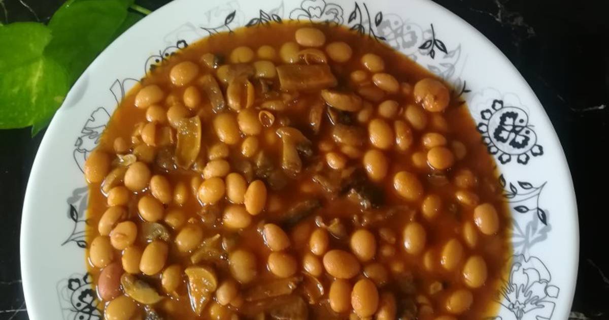 طرز تهیه ️خوراک لوبیا چیتی با قارچ ساده و خوشمزه توسط ️فاطمه کمالی ️ کوکپد