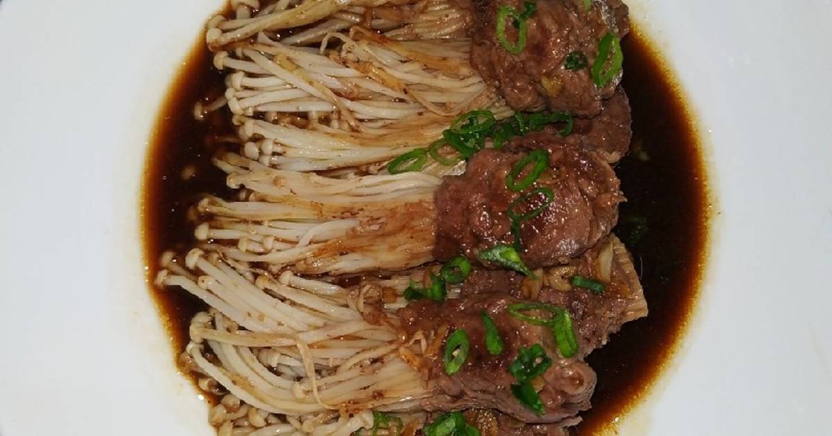 Resep Enoki beef roll teriyaki oleh Endah Amalia - Cookpad