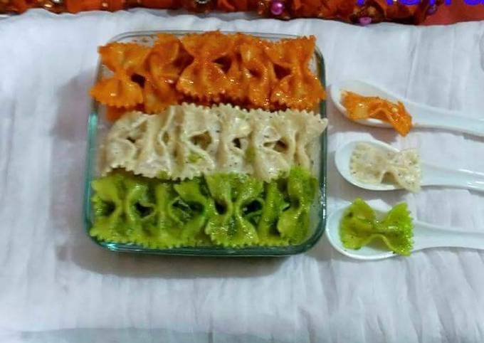 Tiranga Pasta Recipe by Asifa Kouser - Cookpad