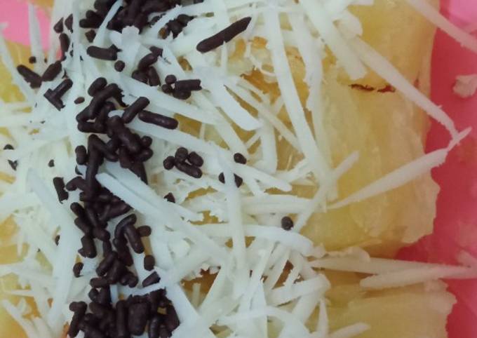Resep Singkong keju coklat mentega oleh Bundanya Dhimaz - Cookpad