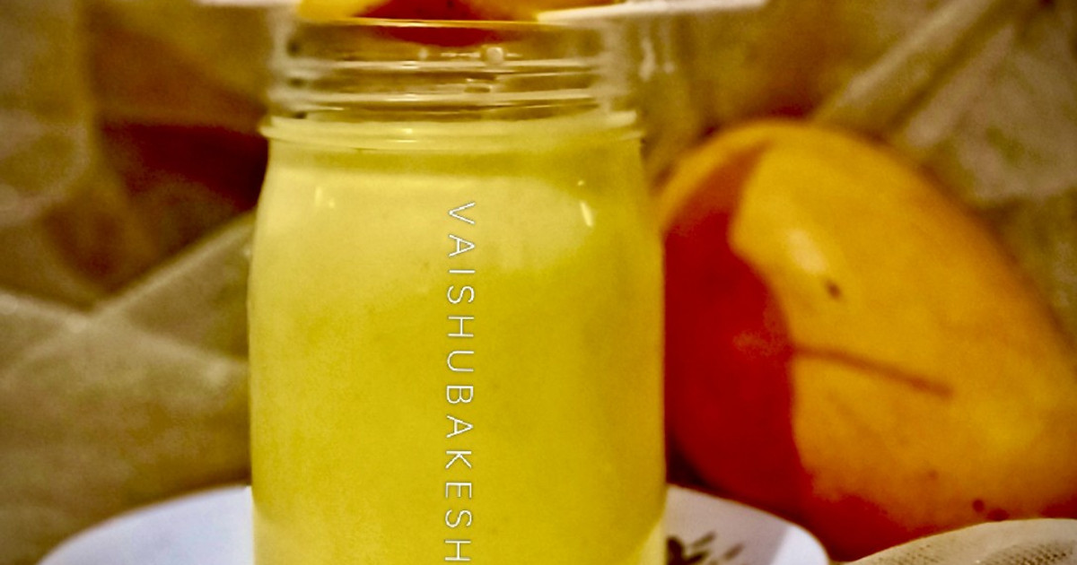5 Minutes Alphonso Mango Milk Shake Recipe by Vaishali Suhas - Cookpad