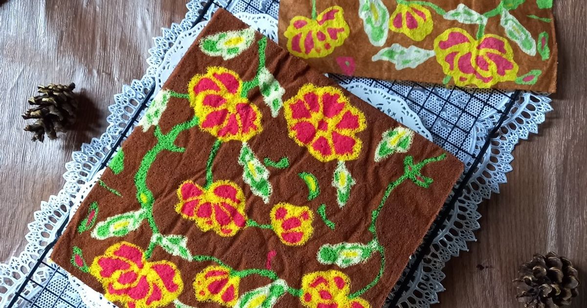 Resep Rainbow Cake Motif Bunga oleh Erika amelya (Dapur Kirey) - Cookpad