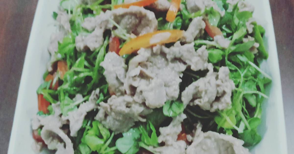 Cách Làm Món Bò xào & salad cải mầm của Jimmy Nguyen - Cookpad