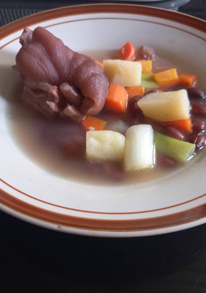 Resep Sup Kaki Babi Kacang Merah (Sup Esau) oleh Aya Mamah Jethro - Cookpad