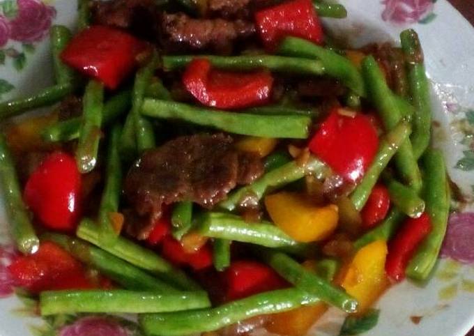 Resep Daging cah baby buncis dan paprika oleh Bunda_deci - Cookpad