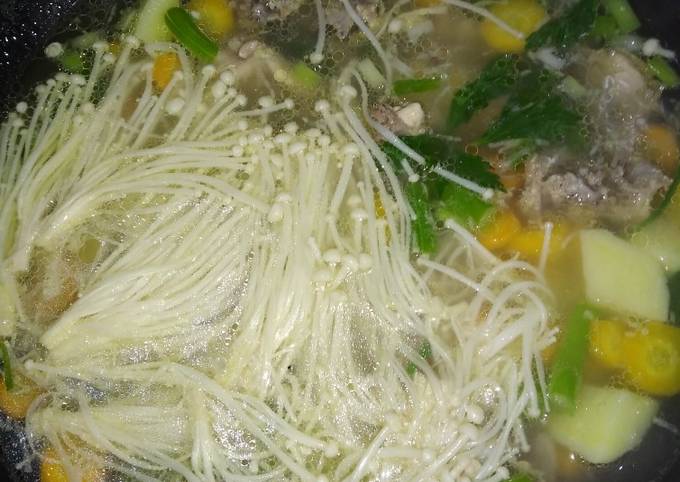 Resep Sup jamur enoki oleh Hany Nisa - Cookpad