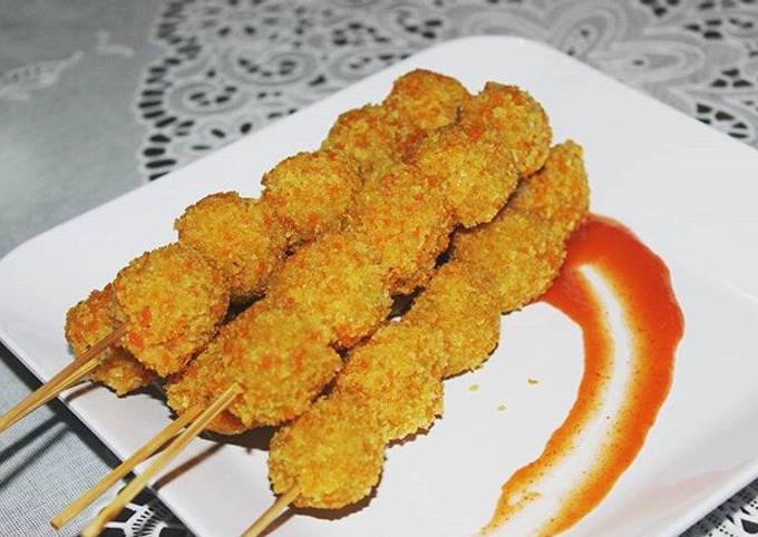 Resep Sate bakso goreng oleh Elraflukha - Cookpad