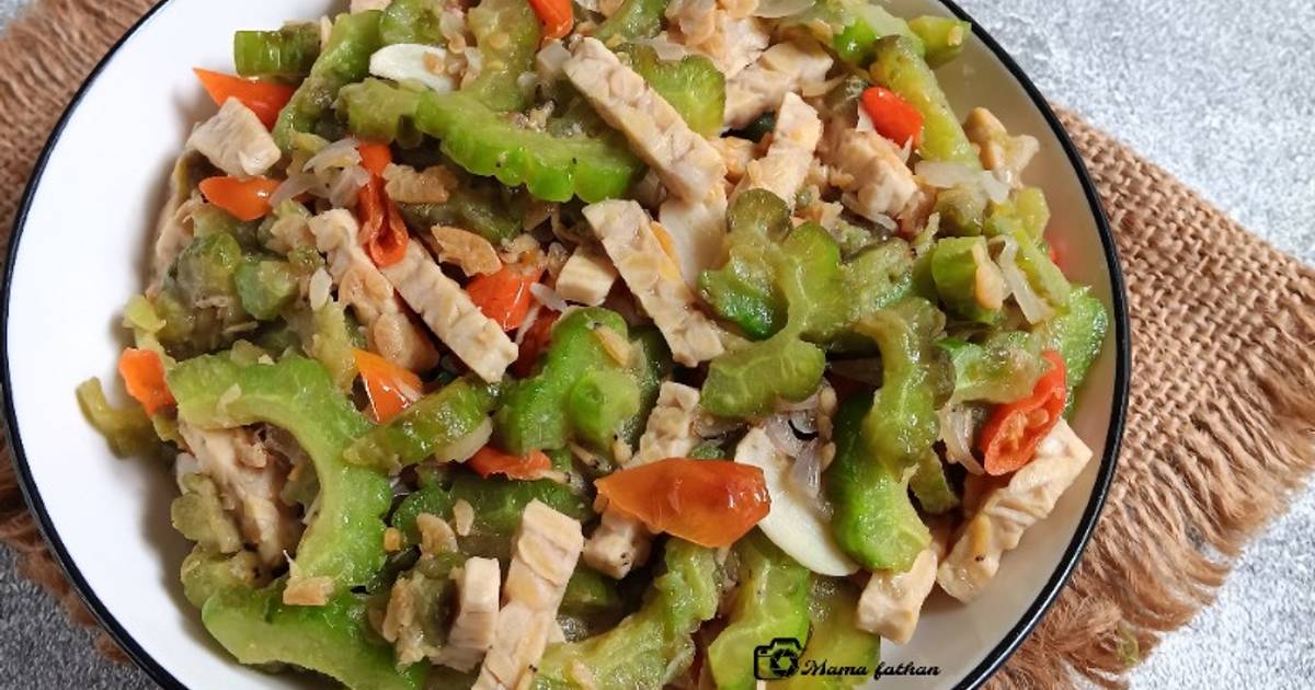 Resep Tumis pare tempe udang rebon oleh Mama fathan - Cookpad