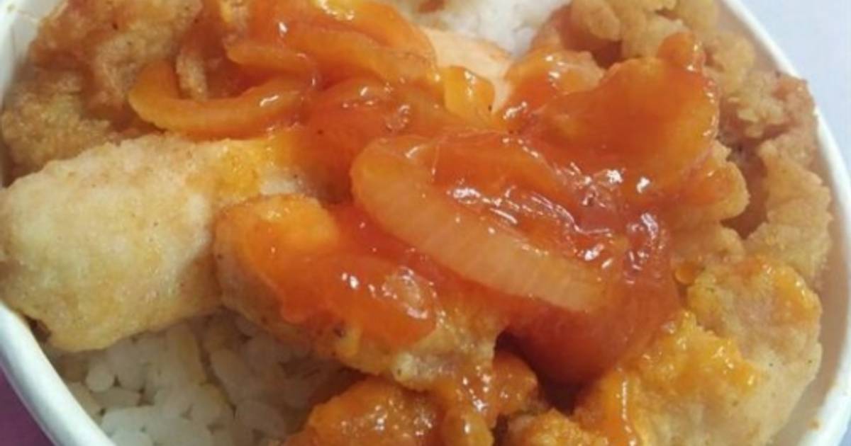 Resep Rice bowl chicken crispy saos asam manis with booked eggs oleh ...