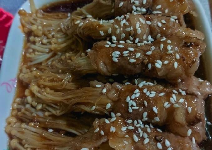 Resep Beef enoki roll (lezat anti gagal) oleh tysa - Cookpad