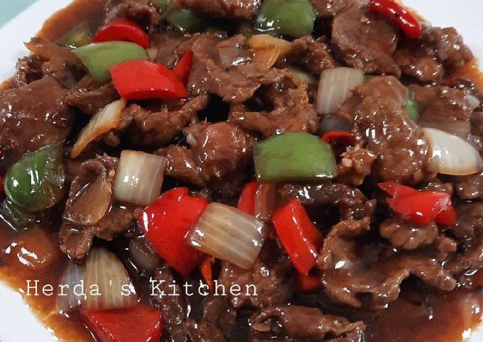 Resep Sapi Lada Hitam Beef Black Pepper Oleh Herdas Kitchen Cookpad