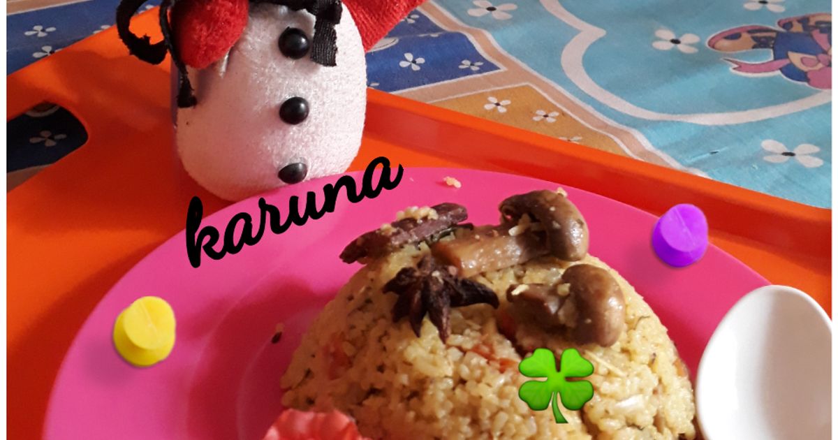 Veg Mushroom Biryani Recipe by Karuna Naveen Chandwani - Cookpad