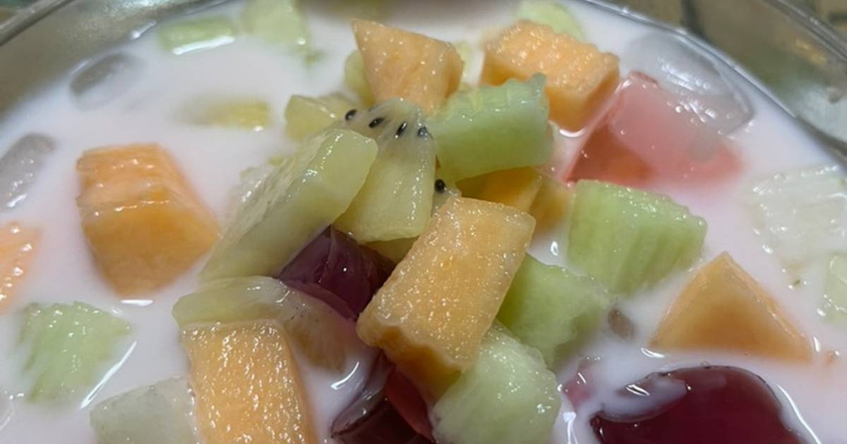 Resep Sup buah melon jelly kuah susu oleh Dewi Dapur - Cookpad