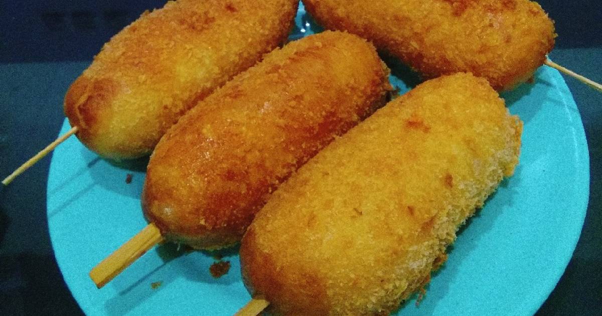 Resep Corn dog sosis mozzarella (KW) oleh maria crishtabella - Cookpad