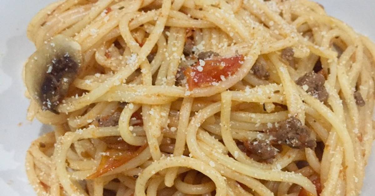 Resep Spaghetti Bolognese Daging Jamur oleh Alika - Cookpad