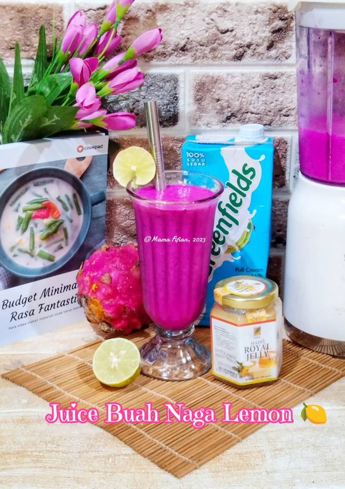Resep Juice Buah Naga 🐉 Lemon 🍋 oleh Lanjarsih/Mama Fifian ...