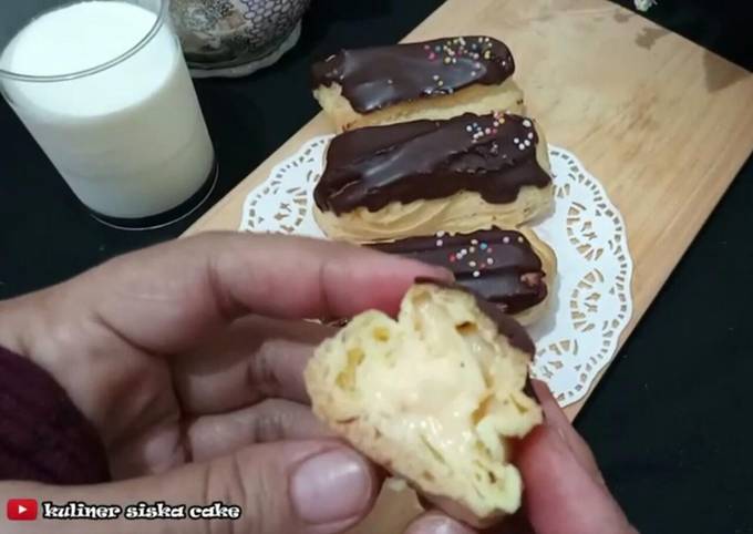 Resep Eclair / Kue Soes Klasik / Ide Jualan oleh Siska Dian Fitriana ...