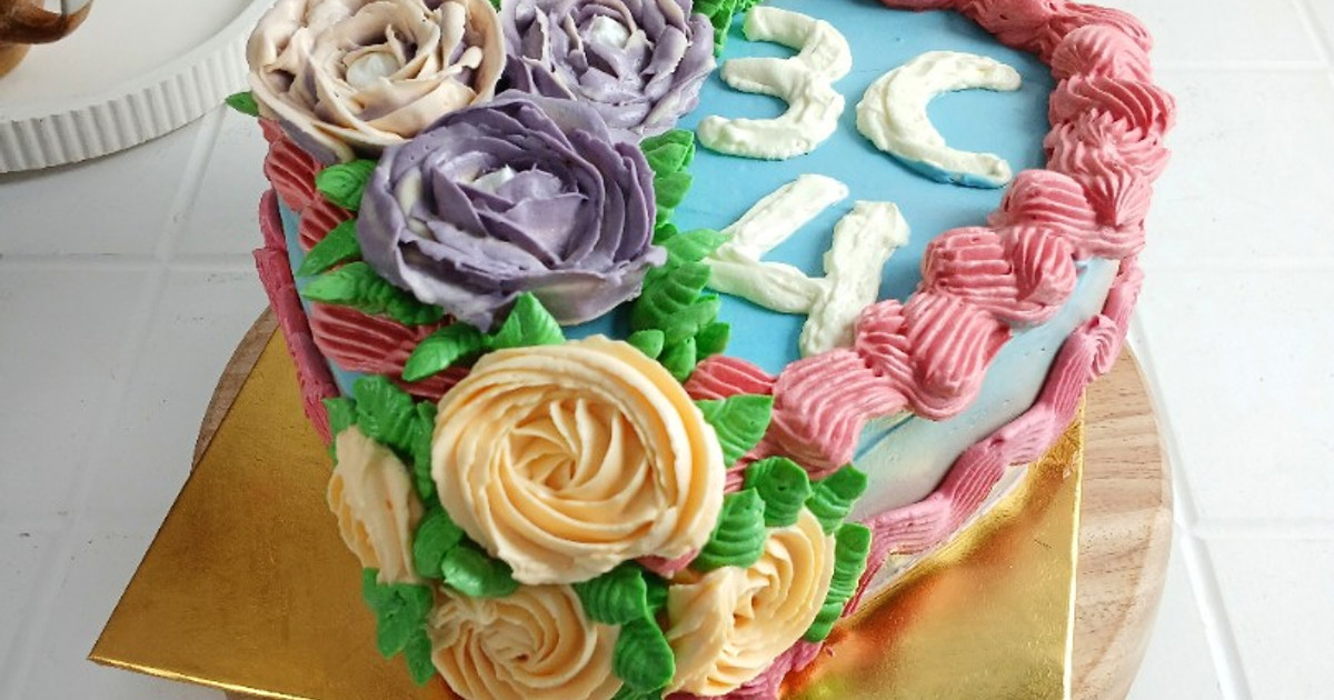 Resep Birthday Cake Spesial Ultah Grup 3 C (Sponge Pandan Base Cake ...