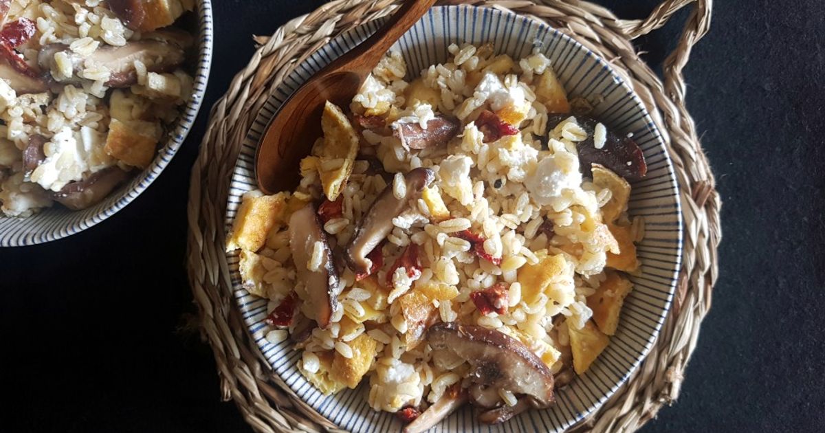 Trigo Tierno Con Setas Shiitake Y Tomate Seco Receta de Salma- Cookpad