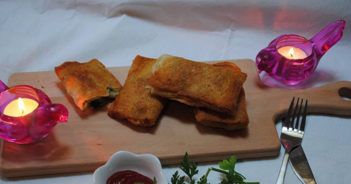 Fried bread samosa Recipe by Rozina Dinaa - Cookpad