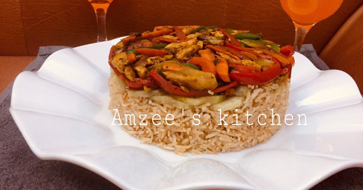 Maqlooba Rice Daga Amzee’s Kitchen girki daga Amzee’s kitchen - Cookpad