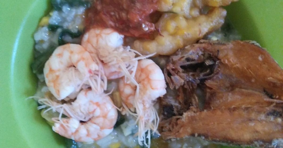 Resep Bubur Manado Dengan Udang Dan Ikan Asin oleh Jayanti Jumardin - Cookpad