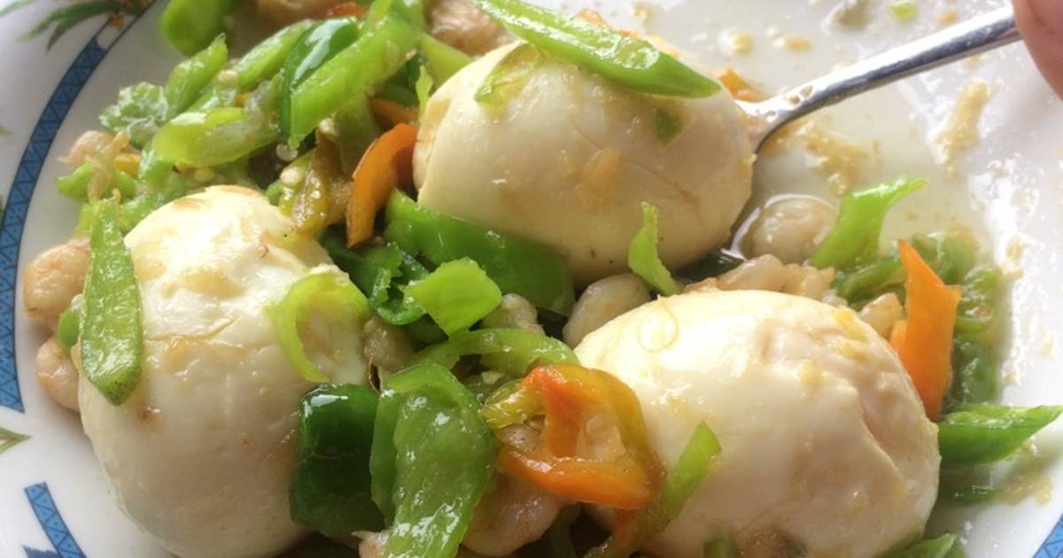 Resep Telur udang cabe hijau oleh Viola Prisillia - Cookpad